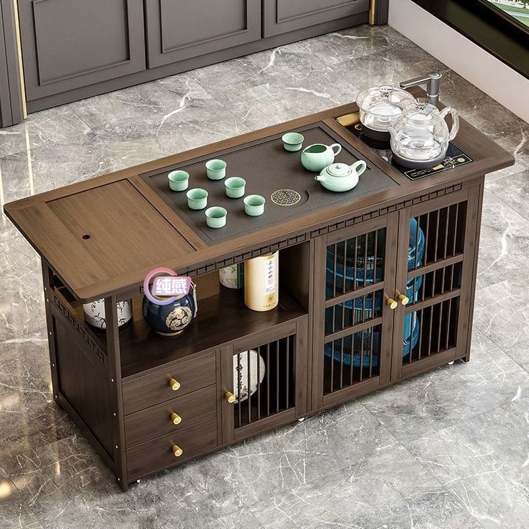 Home Balcony Tea Cabinet Wheeled Mobile Tea Table Tea Table Tea Table ...