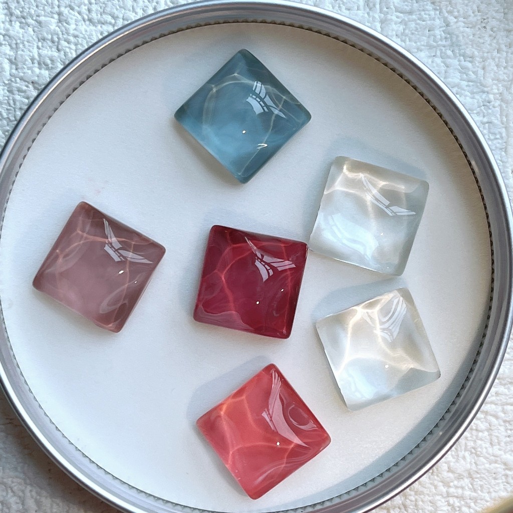 Square Water Ripple Nail Color Card Glass Beanie Irregular Shaped ...