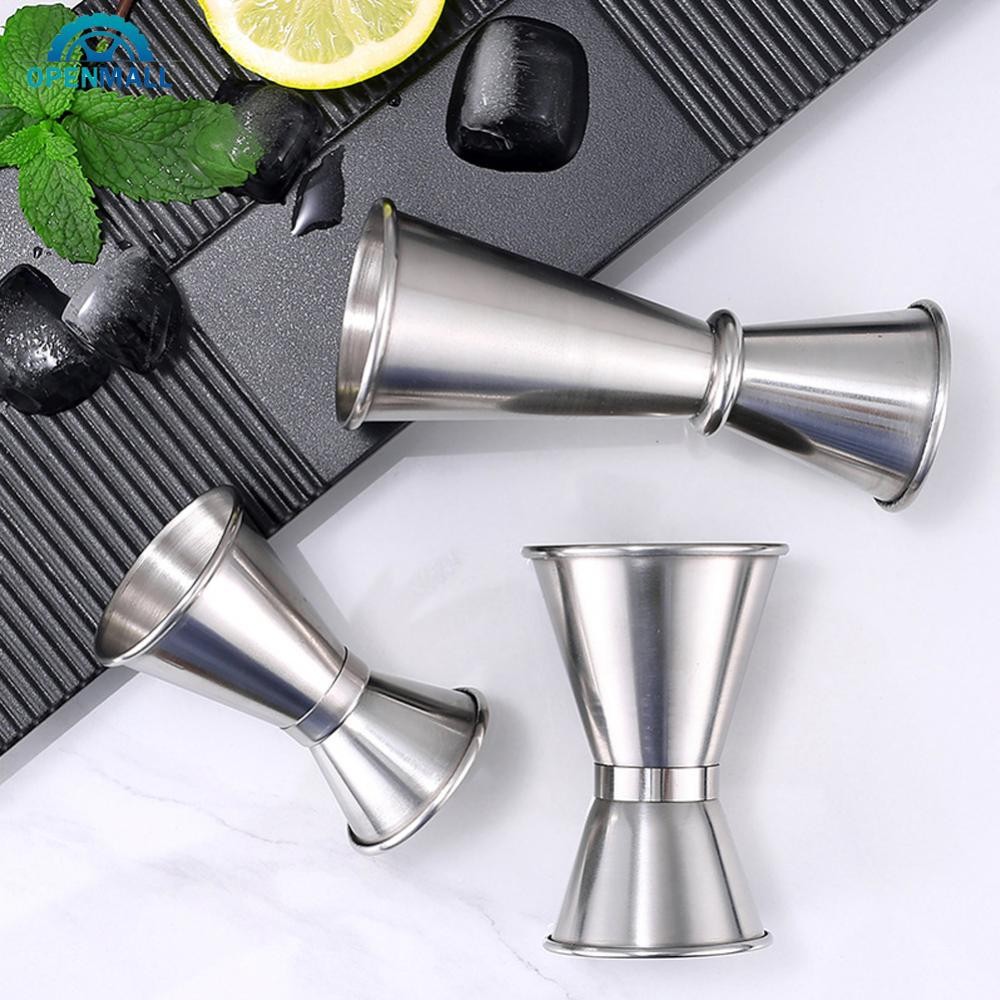 OPENMALL 15/30ml 30/60ml Double Spirit Jigger Stainless Steel Measure Cup Cocktail Drink Wine ...