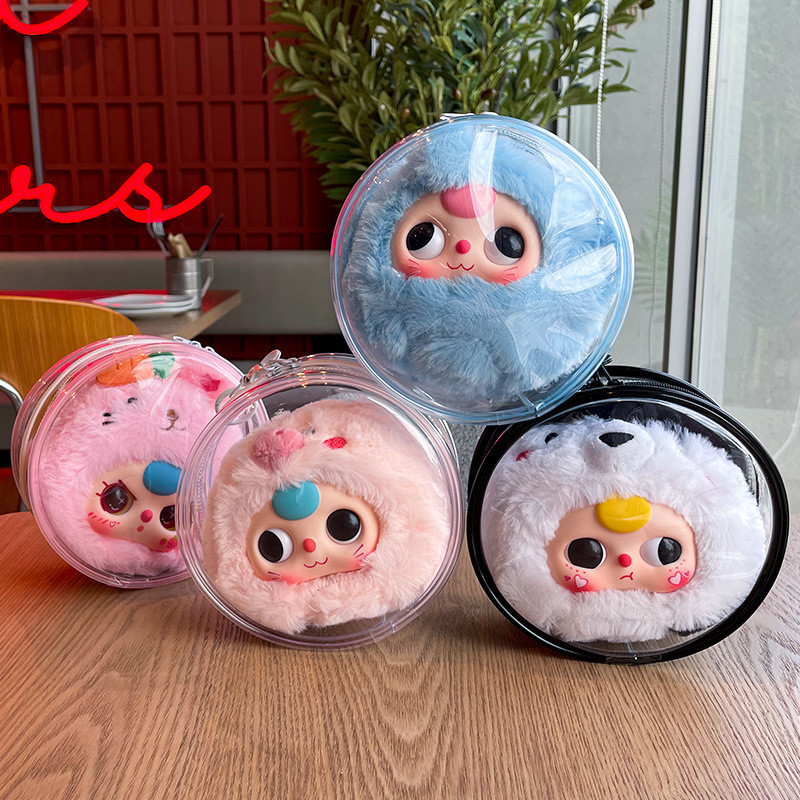 Ins PVC Rubber Bone Character Storage Bag Walking Baby Bag Closed Blind Box Display Small Doll ...