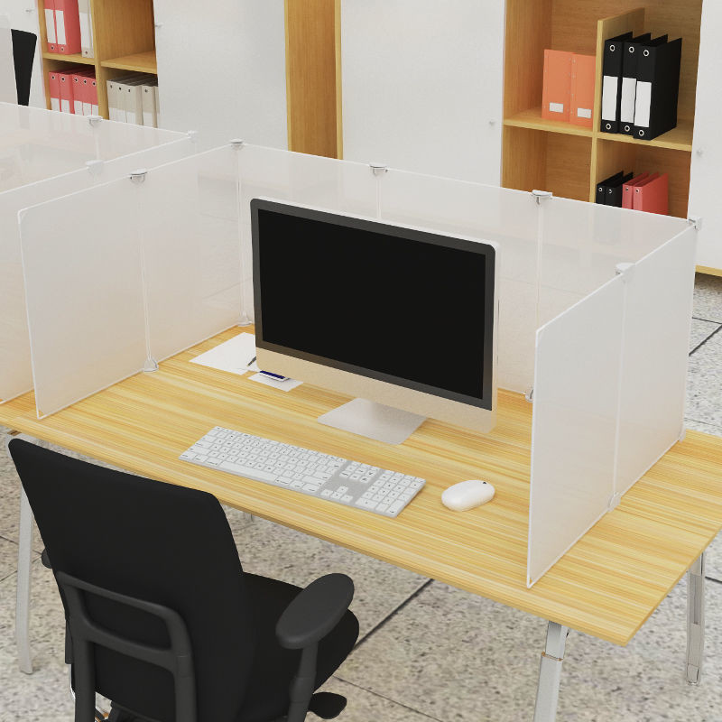 Student Exam Baffle Desk Isolation Board Three-Side Fixed46Desktop Card ...