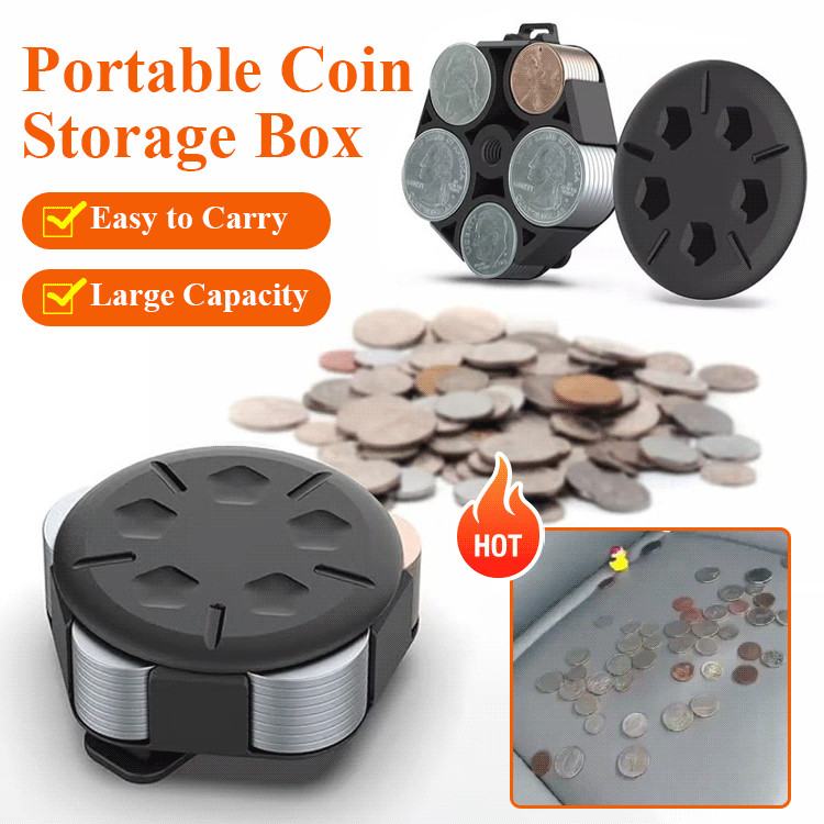 Portable Coin Organizer Plastic Dollar Game Coin Organizer Coin Box ...