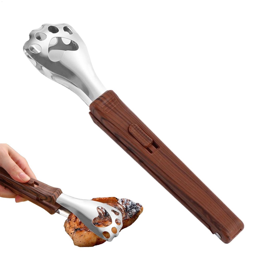 Stainless Steel Bread Tongs Cat Paw Design Cooking Tong Toast Tongs ...