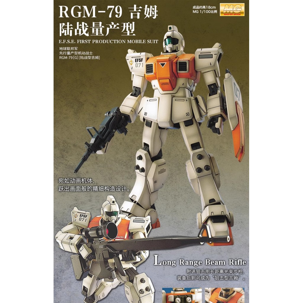 Bandai GUNDAM Assembled Model MG 1/100 Marine Jim Mass Production Type ...