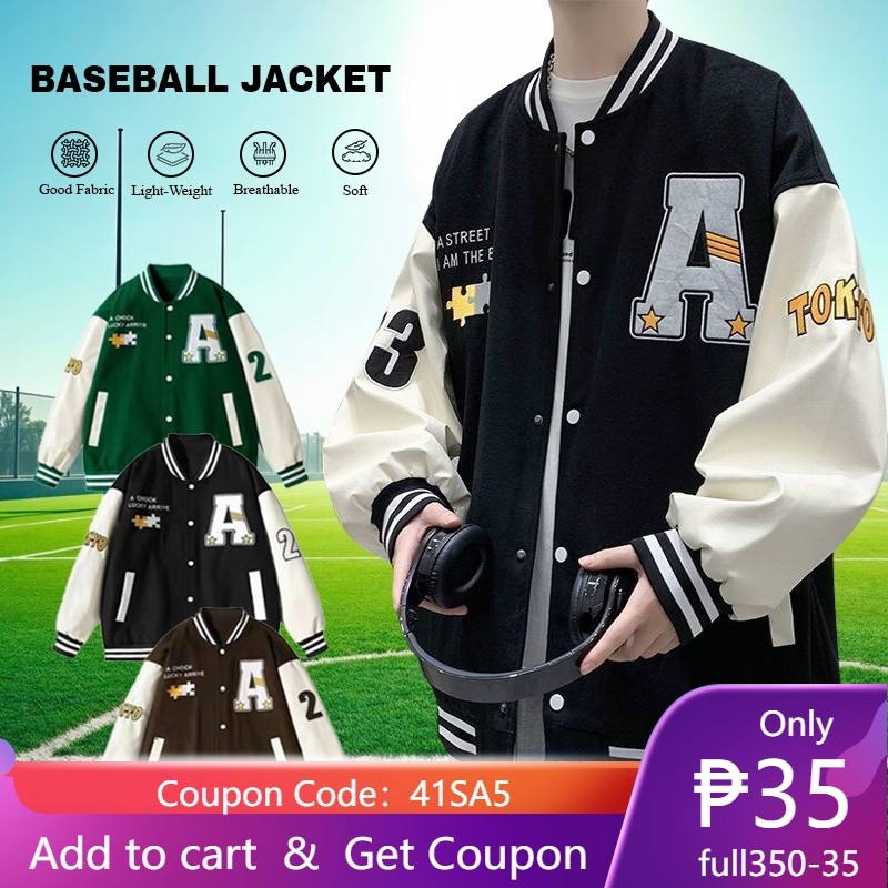 Korean Loose Winter Jackets New Baseball Uniform Men's Casual Fashion ...
