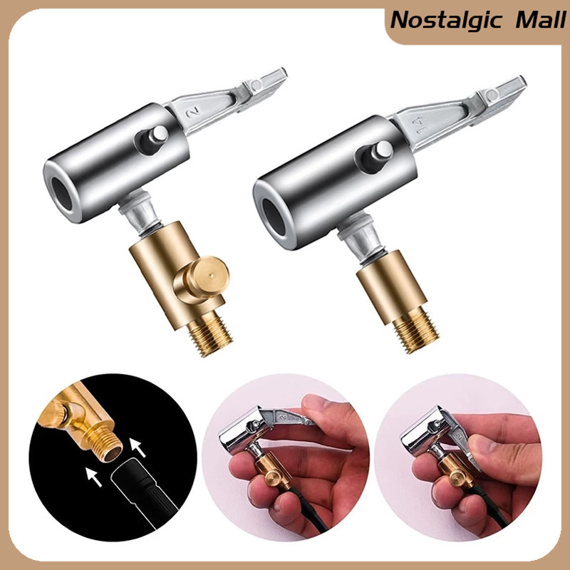 Portable Inflatable Pump Connector Car Tire Inflator Nozzle Valve Clamp ...