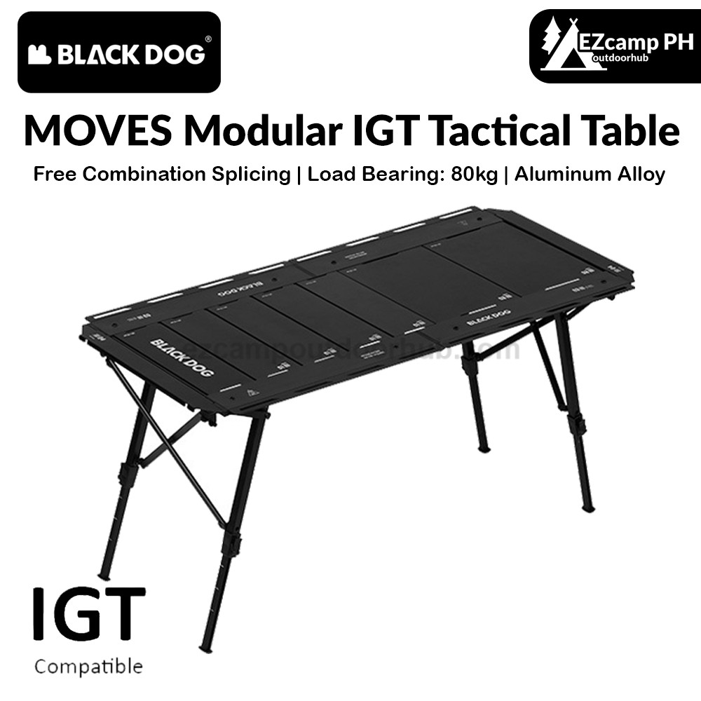 Blackdog MOVES Modular IGT Tactical Table Black Integrated Grill Table Up To 4.5 Units Of IGT ...