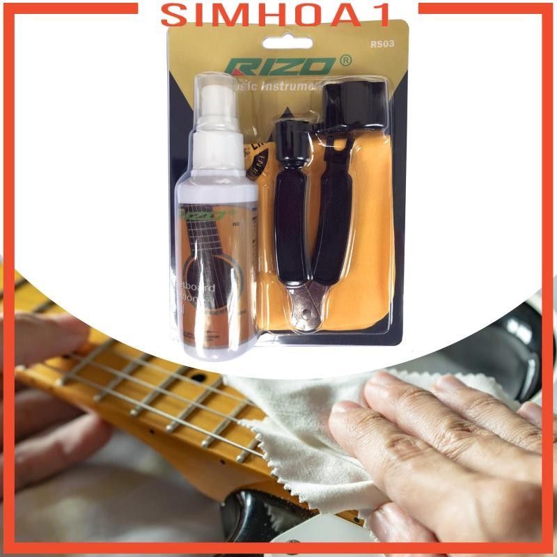 [Simhoa1] Guitar Cleaning Product Guitar Care Kit Universal Remove Dirt ...
