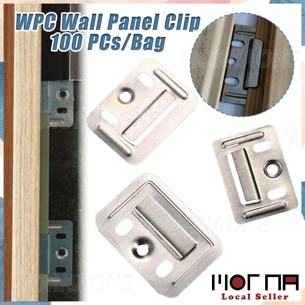 100Pcs/Set Fluted Metal Clip WPC Wall Clip PVC Wall Panel Clip ...