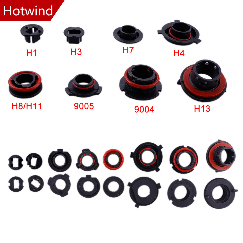 2PCS Car LED Headlight Light Lamp Bulb Adapter Holder Base Sockets ...