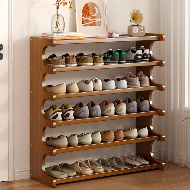 Bamboo Shoe Cabinet Table Shelf Storage Rack 2/3/4/5/6 Layer Wooden ...