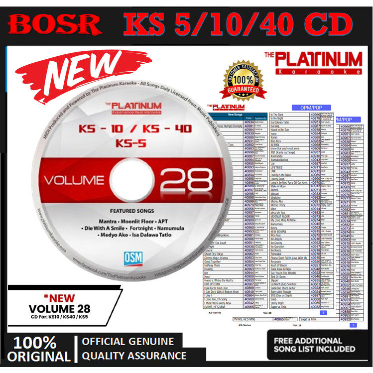 Platinum KS-5/KS-10/KS-40 Junior Lite CD With Additional Song list Volume 30(Updated 2025 ...