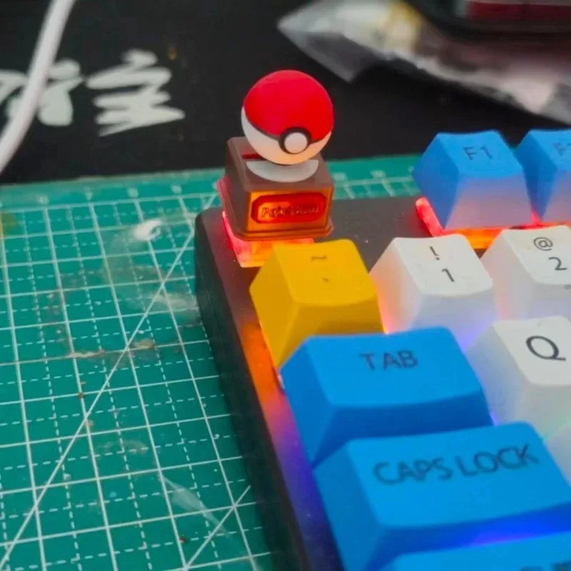 Pokemon Anime Poke Ball Model Keycaps Magnetic attraction Creative ...
