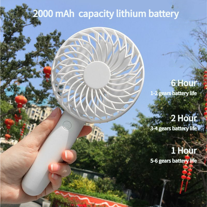 16000 rpm High-Speed Mini Handheld Fan Minimalist 6-Speed Portable Fan ...
