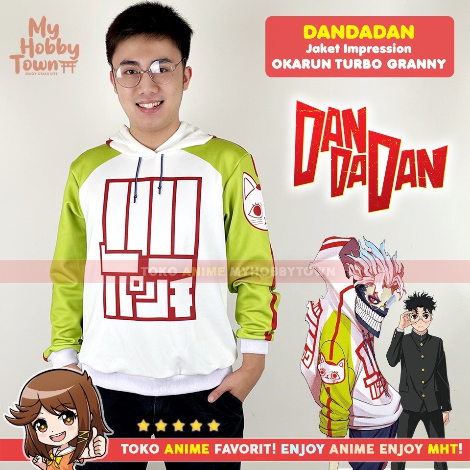 Anime Full Print Hoodie Jacket Danadan Okarun Ken Takakura Turbo Granny ...