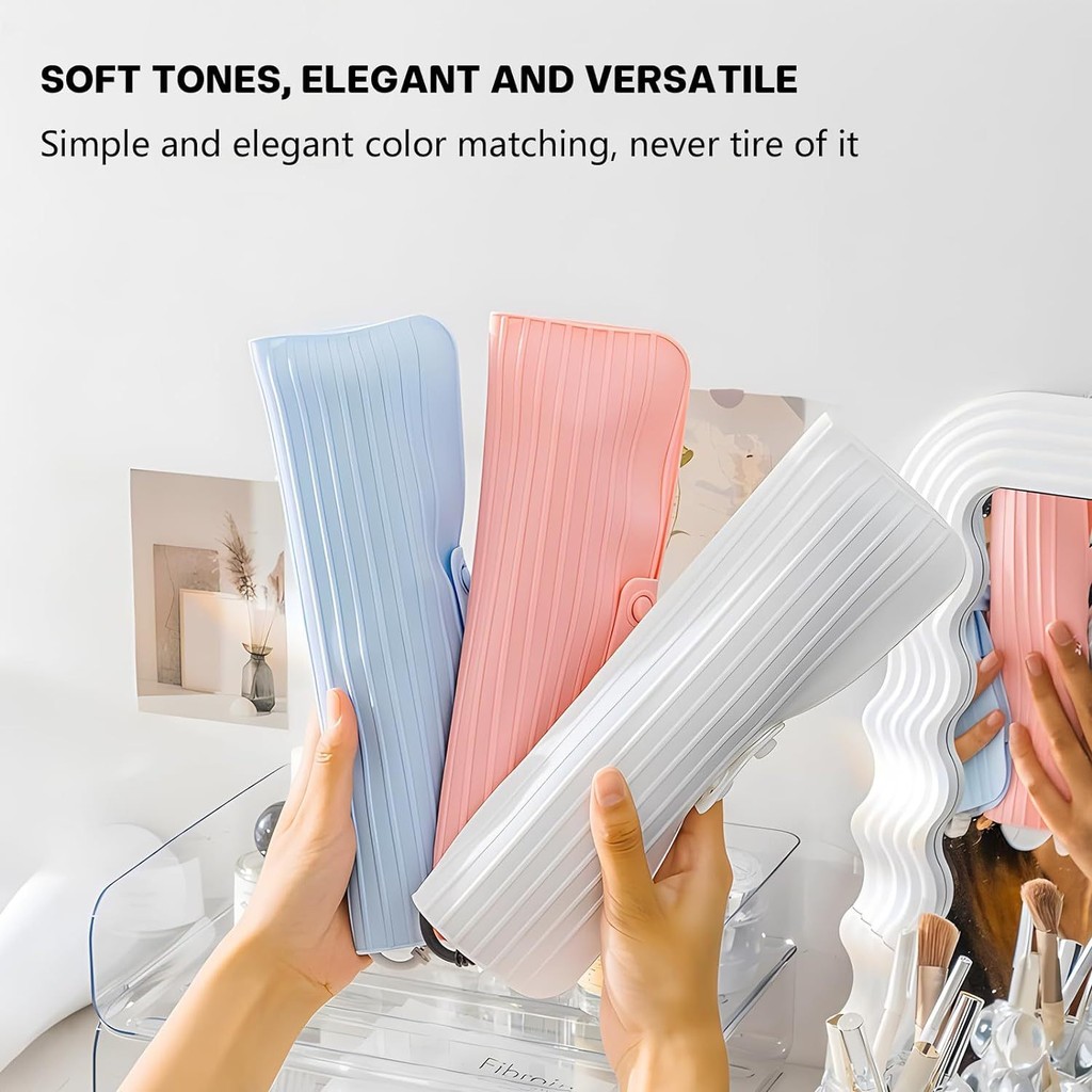 Silicone Hair Curler Heat Insulation Storage Bag with 2 Hole Foldable ...