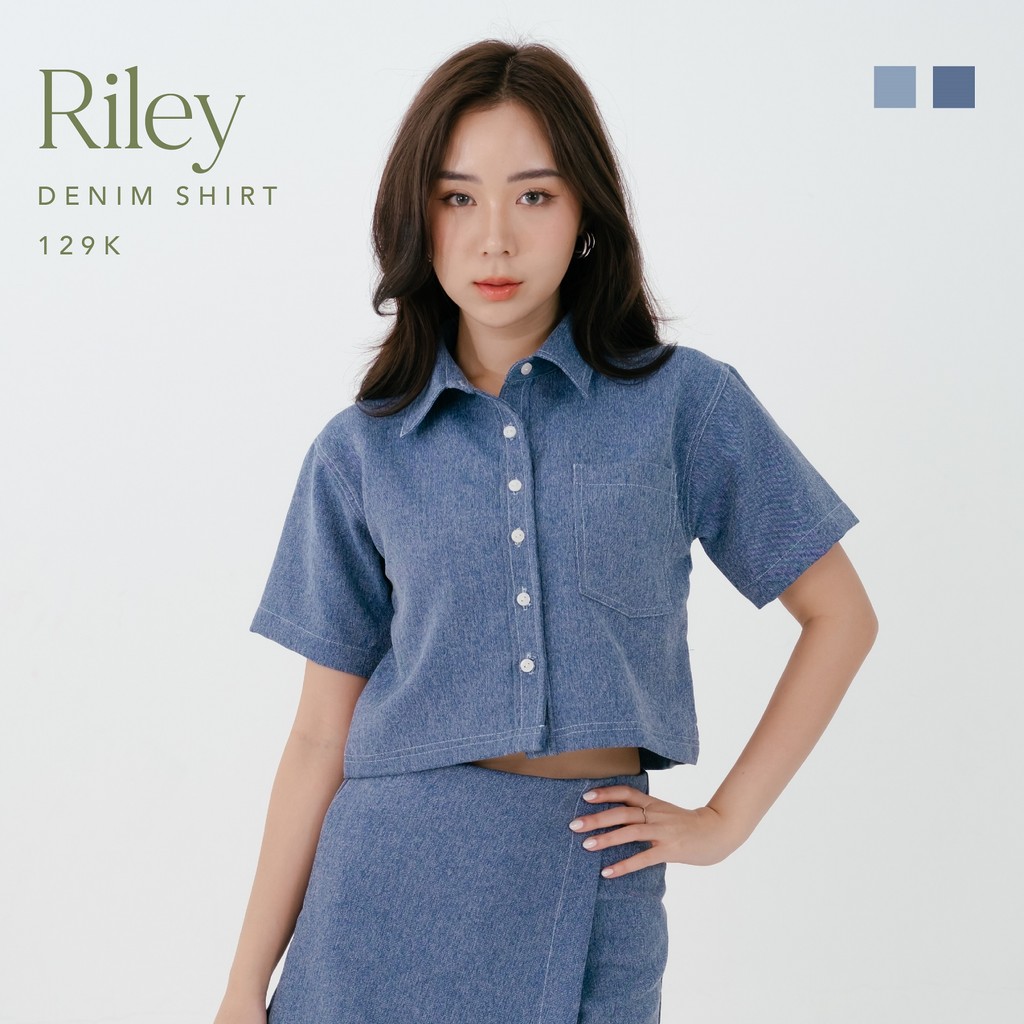 KEMEJA Riley Denim Shirt -- Ocha Wear | Women's Clothing | Soft Denim ...