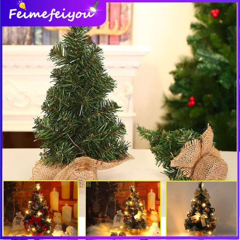 40cm Tabletop Mini Christmas Tree Decorations Festival Miniature Tree ...