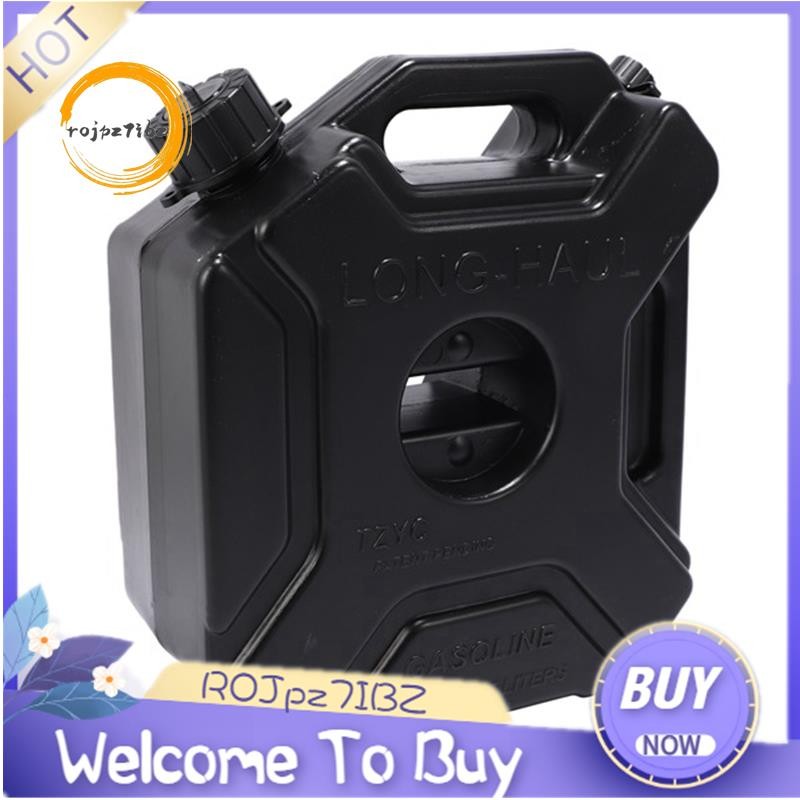Black 5L Car and Motorcycle Fuel Spare Fuel Tank Plastic Tank Can Spare ...