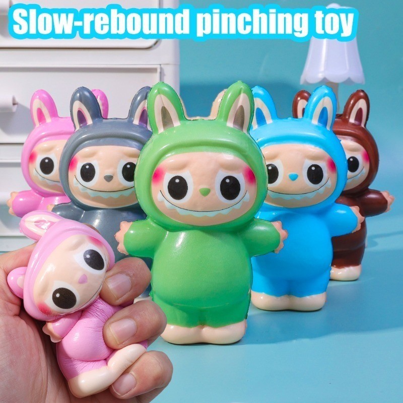 Labubu Kawaii Decompression Labubu Stress Relief Squishy Anime Cartoon ...