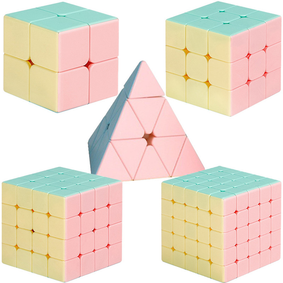 Shengshou Macaron Color 2x2 3x3 4x4 5x5 Magic Cube Pyramid Special Shaped Magic Cube ...