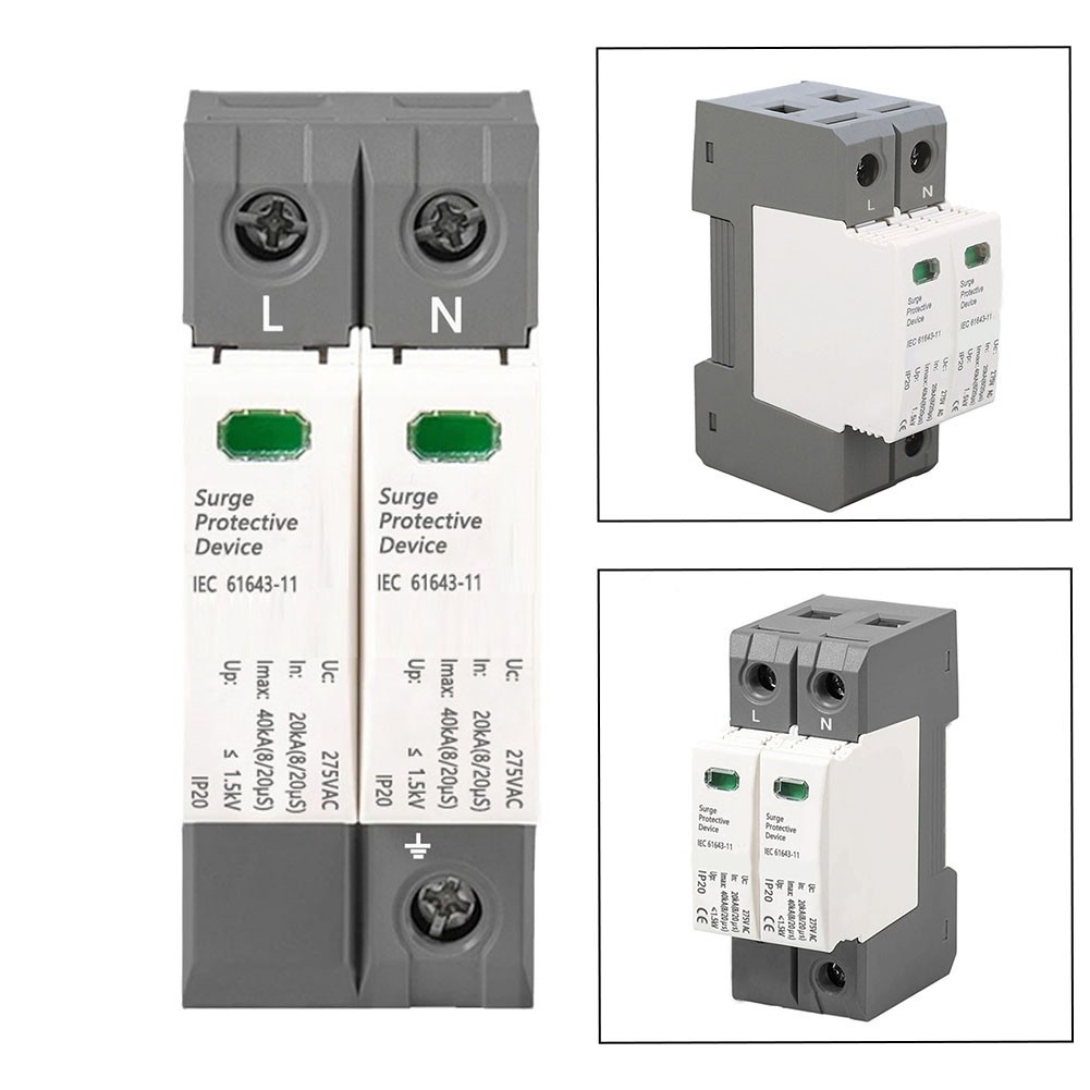 DC Surge Protection Device 2P 2040KA with Thermal Indicators and Safety ...