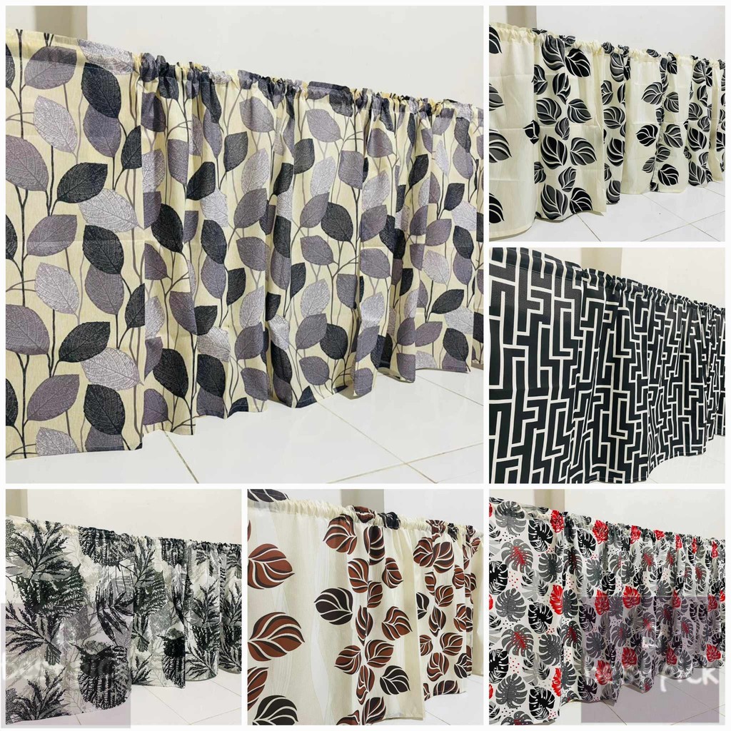 Printed and Plain Geena Sink Curtain/Lababo Curtain 32x58 inches ...