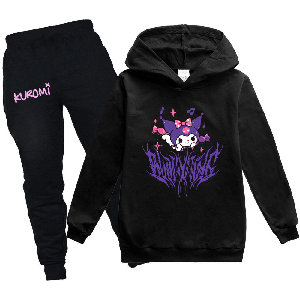 KUROMI Girls Tracksuits YouTube Gamer Merch Kids Fashion Hoodie and ...
