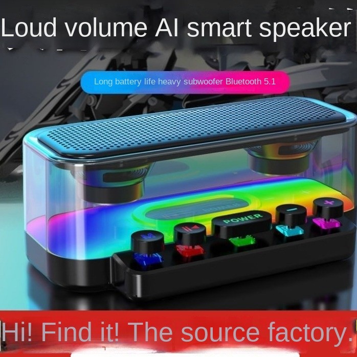 Mini Bluetooth Speaker Subwoofer Strong Bass Multi Function Wireless ...