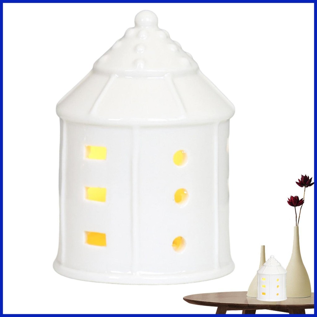 Lighted Decorative Houses Night Light Ceramic Light Up Small Village ...