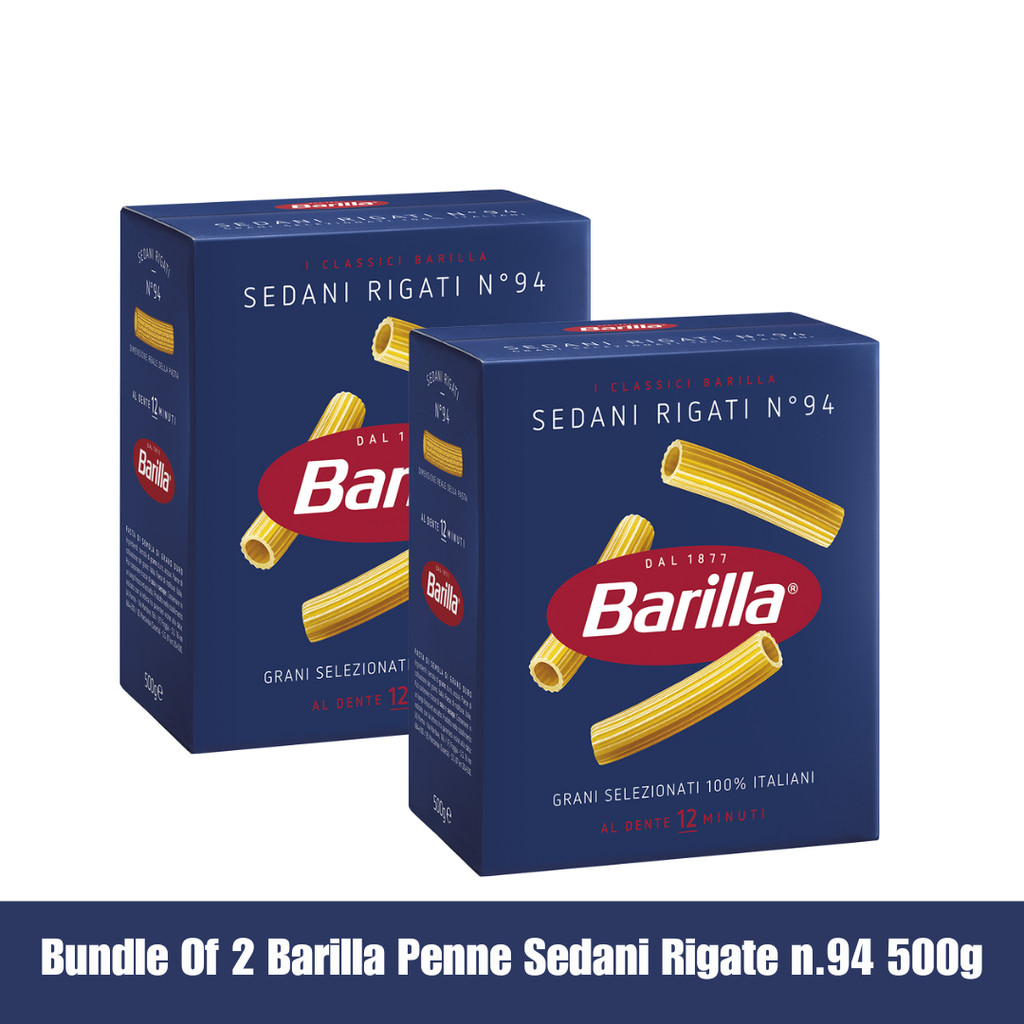 Bundle Of 2 Barilla Penne Sedani Rigate n.94 500g (500g*2) | Shopee ...