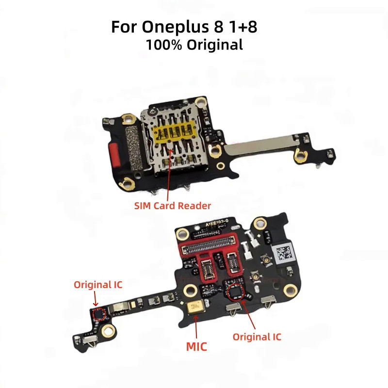 Original SD/SIM Card Reader Connector For Oneplus 8 1+8 Oneplus8 SIM ...