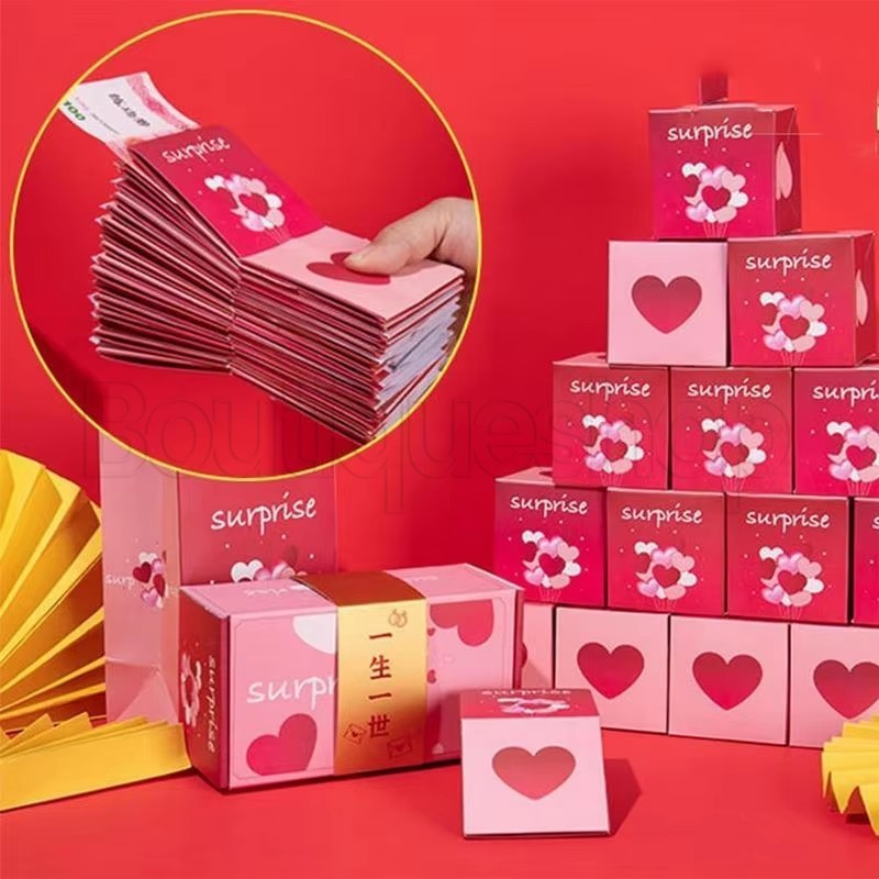 Surprise Explosion Gift Box - Valentine's Day Surprise Box - DIY ...