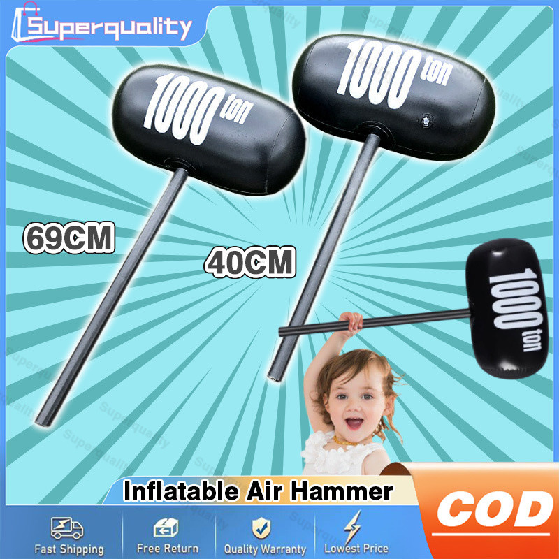 Inflatable Air Hammer Black Vent Hammer Blow-up Toy Parent-children ...