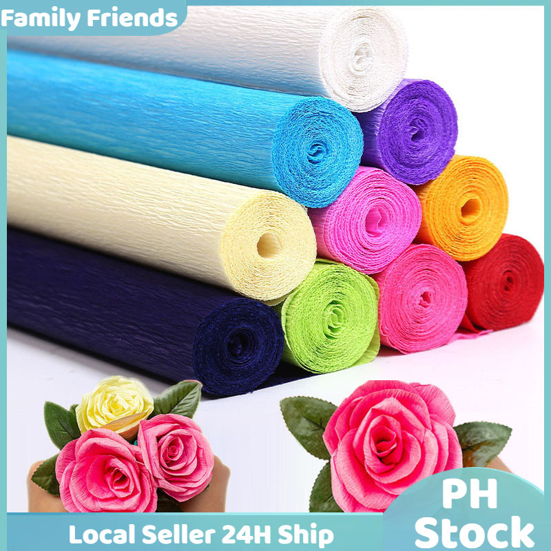DIY Craft Wrinkled Paper Decor Flower Wrapping Bouquet Packing ...