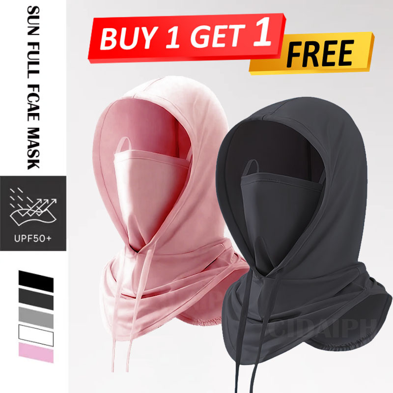 【Buy 1 Get 1】UV Protection Balaclava - Ice Silk Face Mask & Neck Cover ...