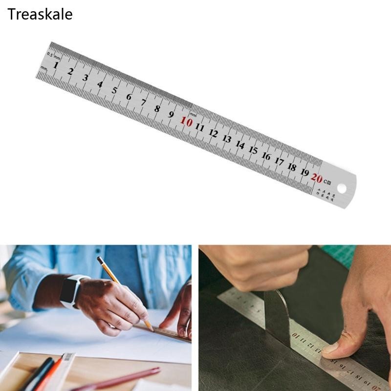 TREA Precisions Straight Edge Measuring Metal Rulers for Office ...