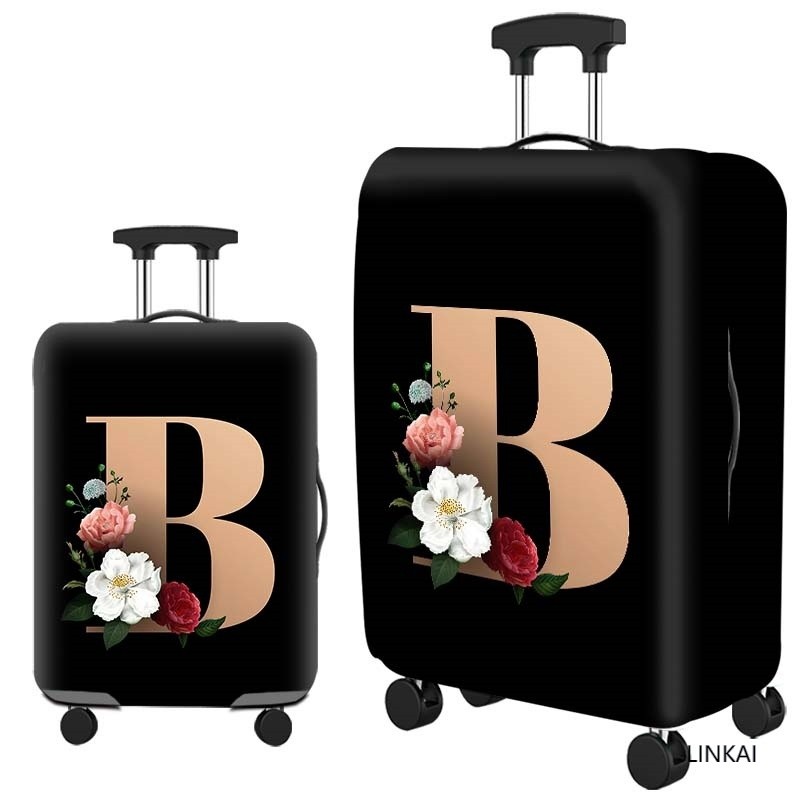 (LKJQ409)1pc Floral Alphabet Print Luggage Cover Thickened Foldable ...