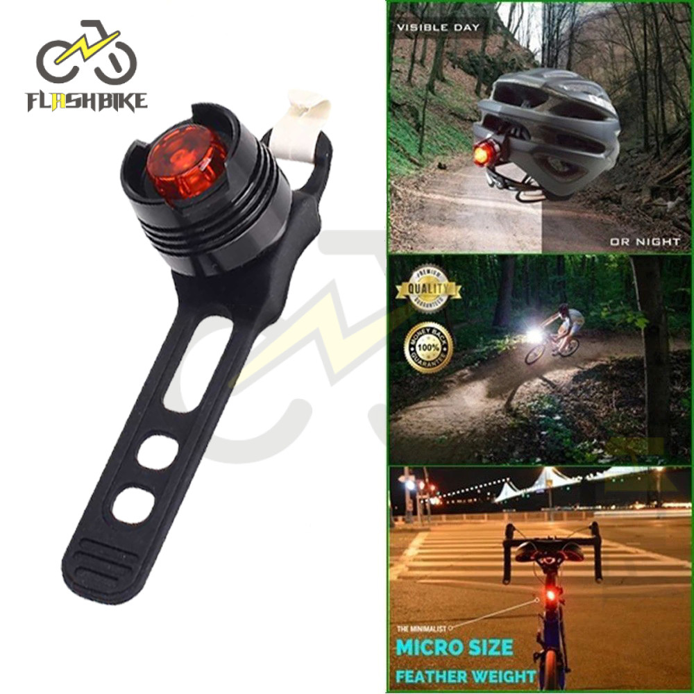 Bike Bicycle Cycling Front/Rear Tail Helmet Red Flash Lights LED ...