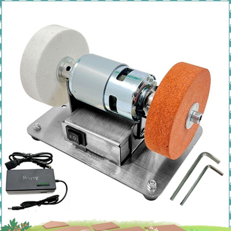EU Plug,100W Double Grinder Machine Grinder Motor Mini Coarse and Fine ...