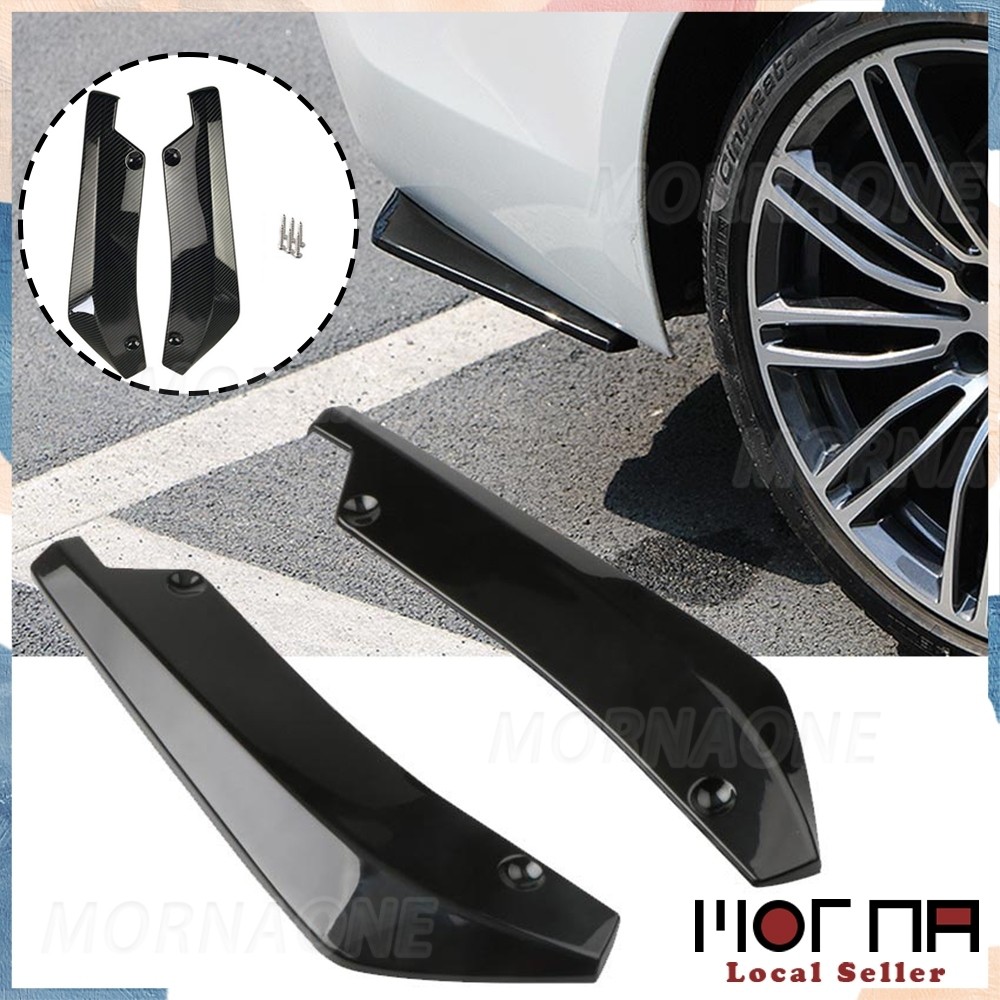 Universal 1 Pair Car Rear Bumper Lip Car Rear Spoiler Diffuser Car ...