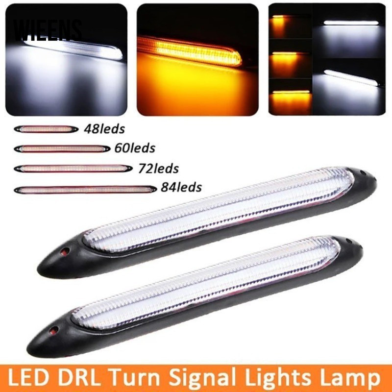 High Quality 2PCS LED Car DRL Daytime Running Lights Universal Auto Sequential Turn Signal ...
