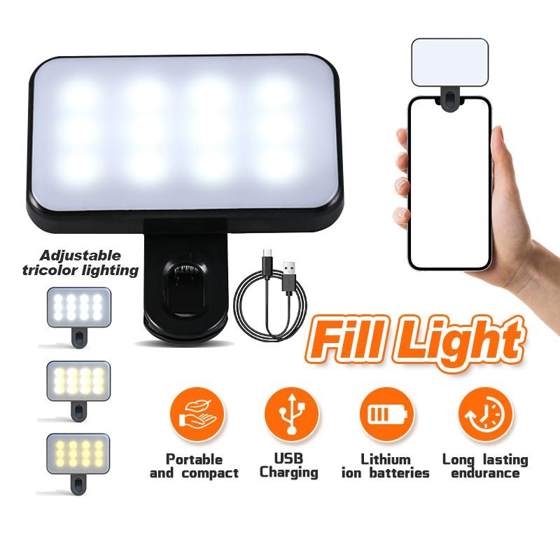 Portable Mini Selfie Fill Light Rechargeable2025 Baharu, 3 Modes ...