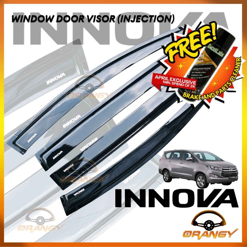 Toyota Innova 2016 to 2025 INJECTION / OEM TYPE Window Door Rain Visor ...