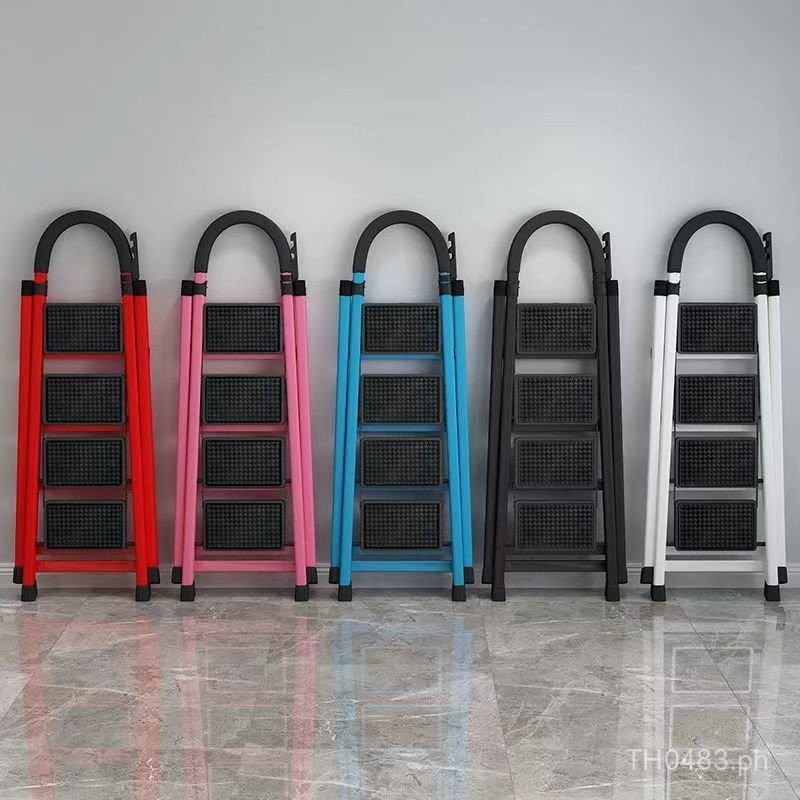 Step Ladder Thickened Multi-Functional Folding Ladder Indoor Carbon ...