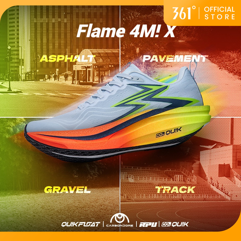 361 Degrees| Flame 4 Mix Men Running Shoes Breathable Heat-dissipating ...