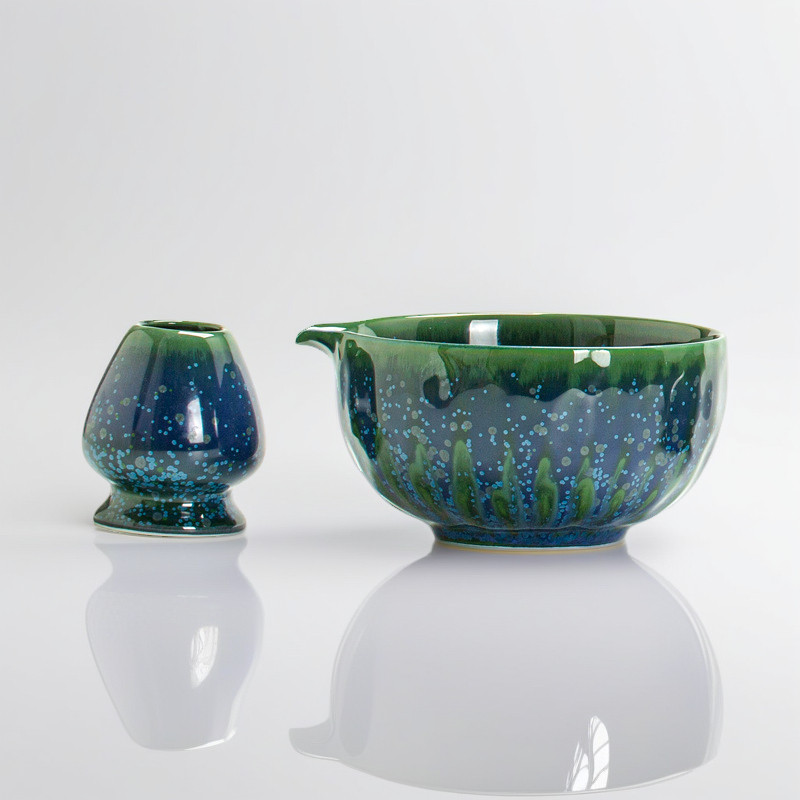Japanese Matcha2Set of Matcha Bowl with Spout, Matcha Whisk Holder, Tea ...