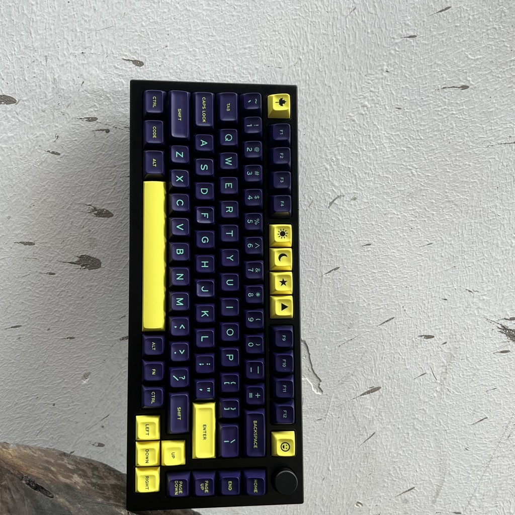 Cyberpunk keycap SA height ABS material bicolor 173Keyda full set cross ...