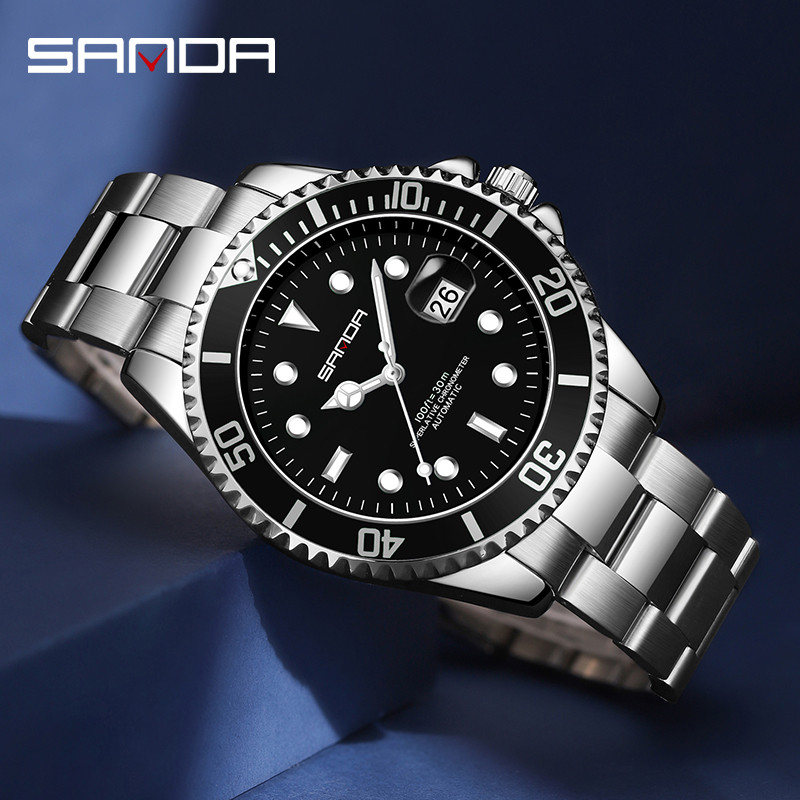 SANDA Successful Men's Sparkling Charm Automatic Mechanical Watch ...