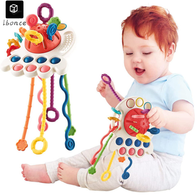 Octopus Pull String Toys For 0-3 Years Old Babies Developmental Fine ...
